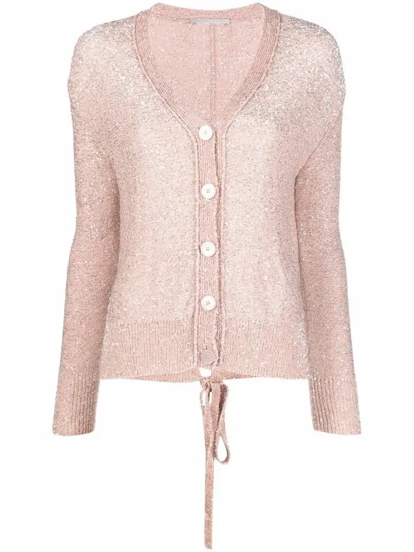 Stella McCartney Sequinned V-neck Cardigan - Pink