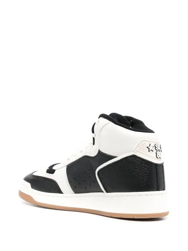 Saint Laurent Colour-block High-top Sneakers - Black