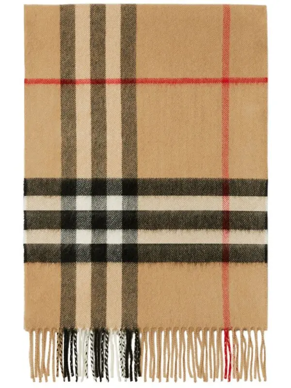 Burberry The Classic Check Cashmere Scarf - Brown