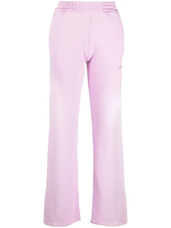 Off-White Diag-stripe Cotton Track Pants - Purple