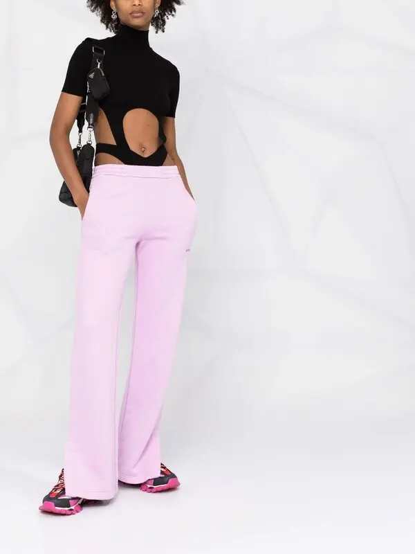 Off-White Diag-stripe Cotton Track Pants - Purple