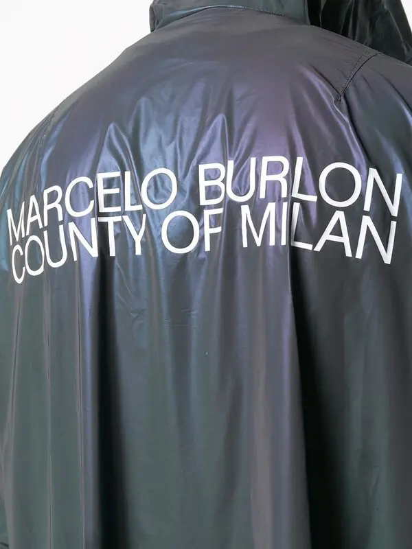 COUNTY OF MILAN Iridescent Lightweight Raincoat