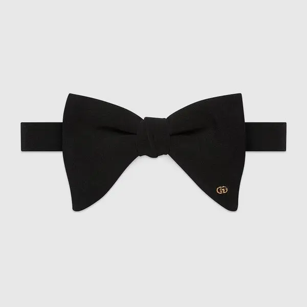 Gucci Silk Crêpe Bow Tie - Black