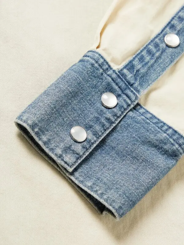 Celine Two-tone Denim Western Shirt