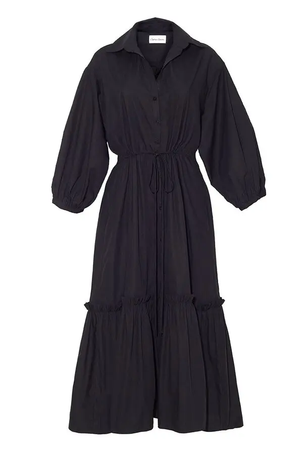 Cara Cara Hutton Shirt Dress - Black