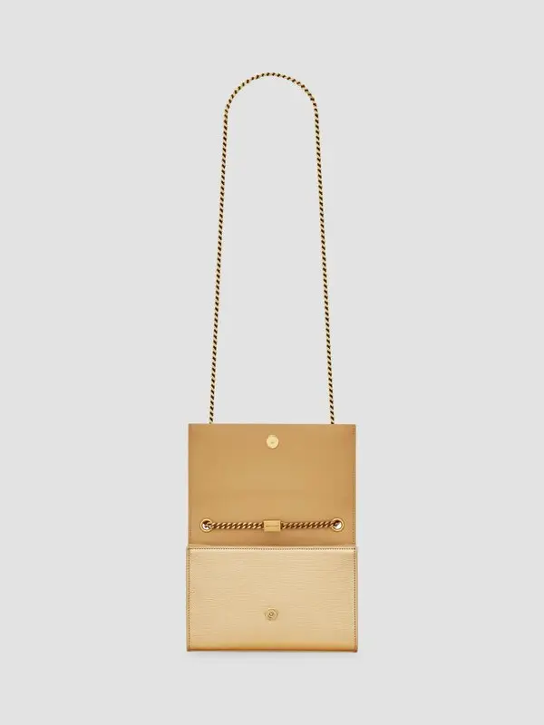 Saint Laurent Kate Metallic Leather Shoulder Bag