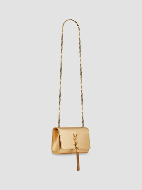 Saint Laurent Kate Metallic Leather Shoulder Bag