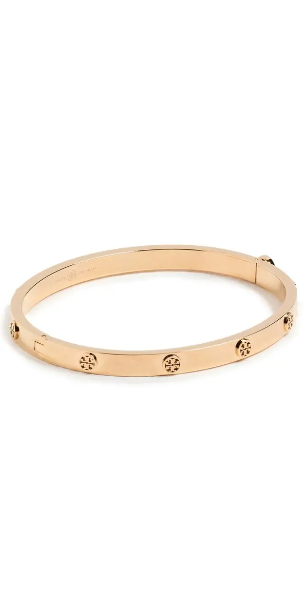 Tory Burch Thin Icon Hinge Bracelet - Tory Gold