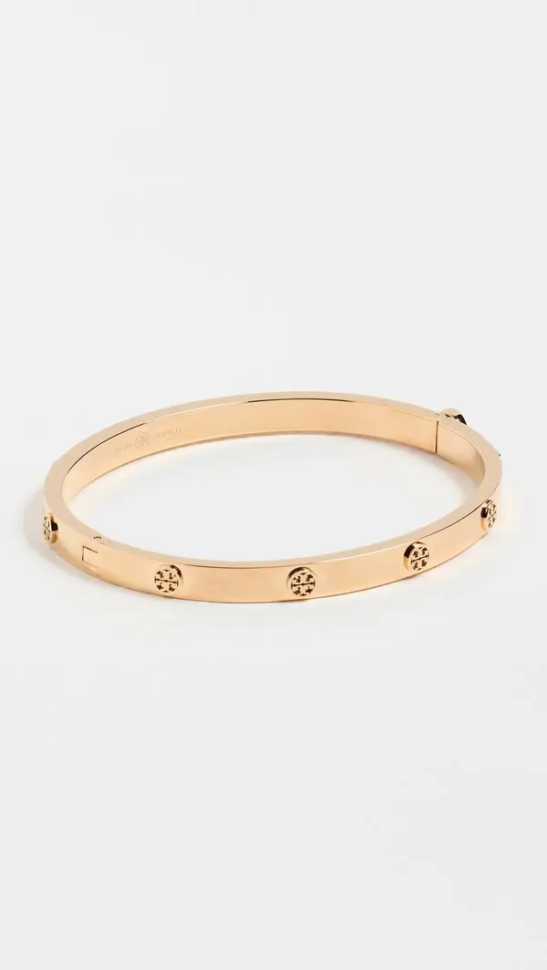 Tory Burch Thin Icon Hinge Bracelet - Tory Gold
