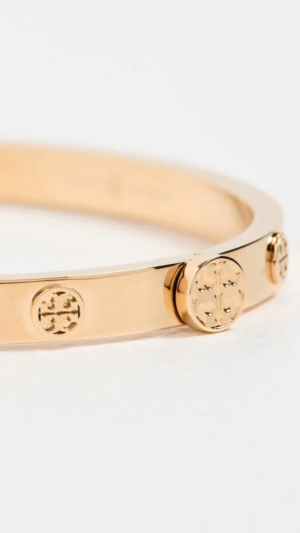 Tory Burch Thin Icon Hinge Bracelet - Tory Gold