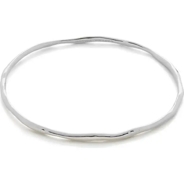 Monica Vinader Siren Muse Hammered Bangle Bracelet - Sterling Silver