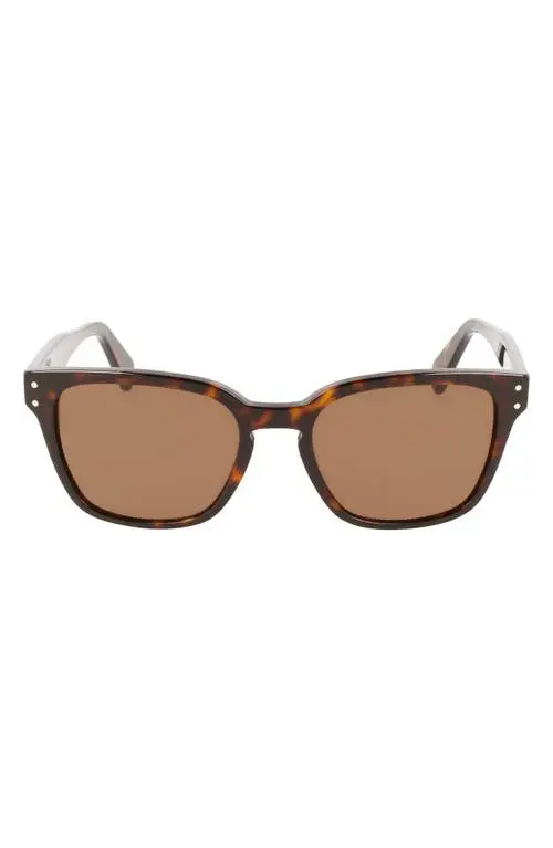 FERRAGAMO Gancini 55mm Rectangular Sunglasses - Tortoise