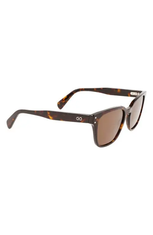 FERRAGAMO Gancini 55mm Rectangular Sunglasses