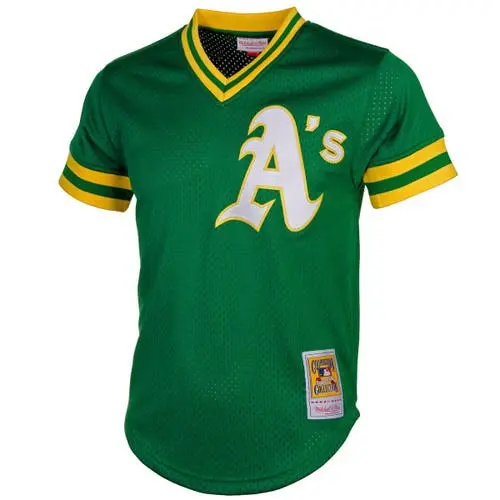 Mitchell & Ness Reggie Jackson Oakland Athletics Cooperstown Mesh Batting Practice Jersey