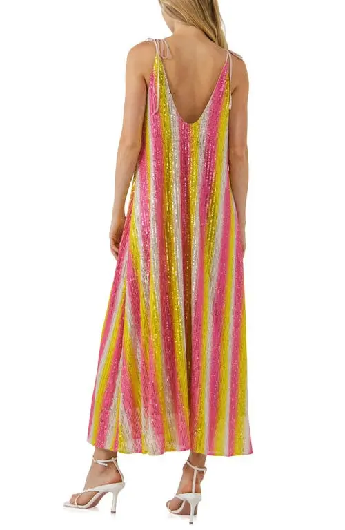 Endless Rose Stripe Sequin Maxi Dress
