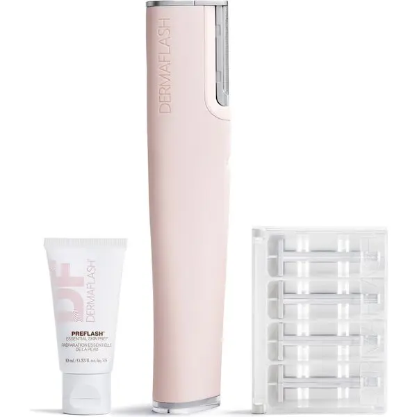 DERMAFLASH Luxe+ Anti-aging Sonic Dermaplaning + Removal Set - Blush