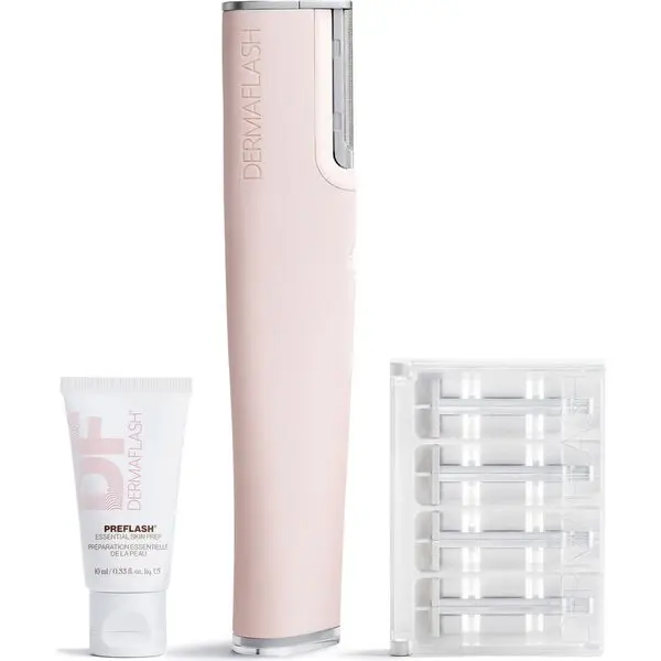 DERMAFLASH Luxe+ Anti-aging Sonic Dermaplaning + Removal Set - Blush