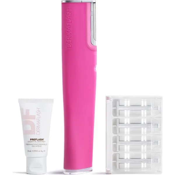 DERMAFLASH Luxe+ Anti-aging Sonic Dermaplaning + Removal Set - Pop Pink