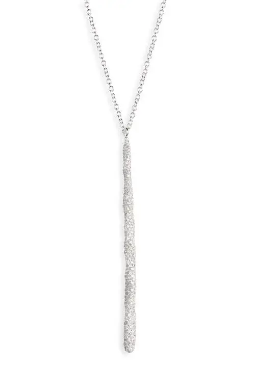 Ippolita Stardust Pavé Diamond Squiggle Stick Pendant Necklace - Silver