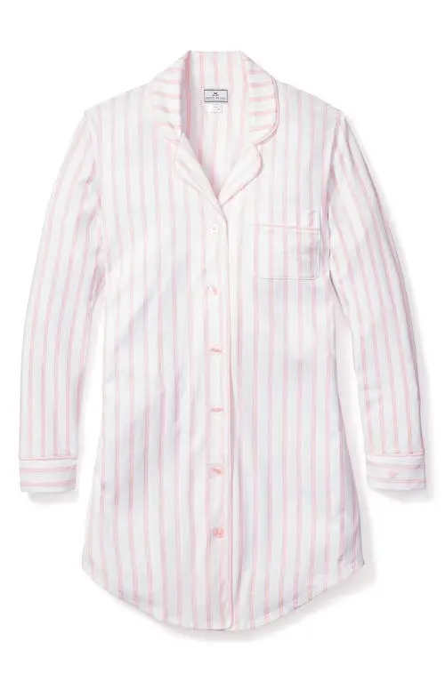 PETITE PLUME Stripe Cotton Nightshirt - Pink
