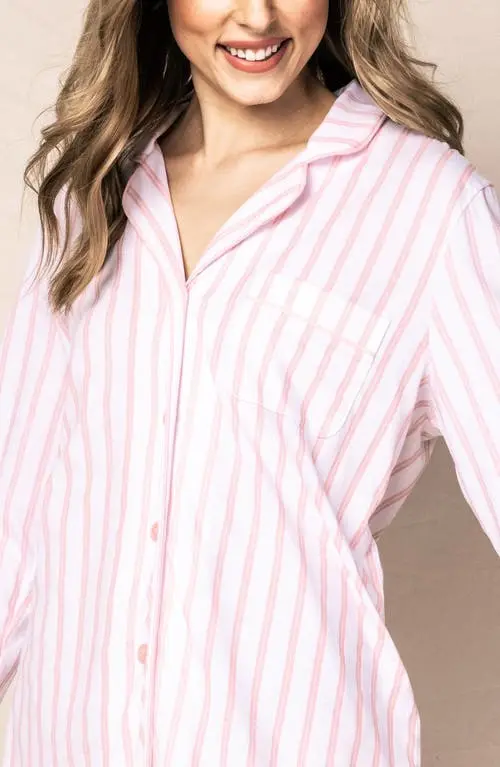 PETITE PLUME Stripe Cotton Nightshirt - Pink