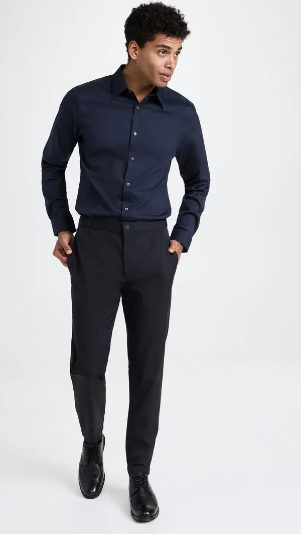 Theory Sylvain Good Cotton Shirt - Eclipse
