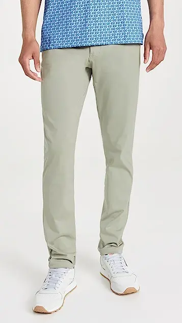 RHONE Slim Fit Commuter Trousers - Sage Green