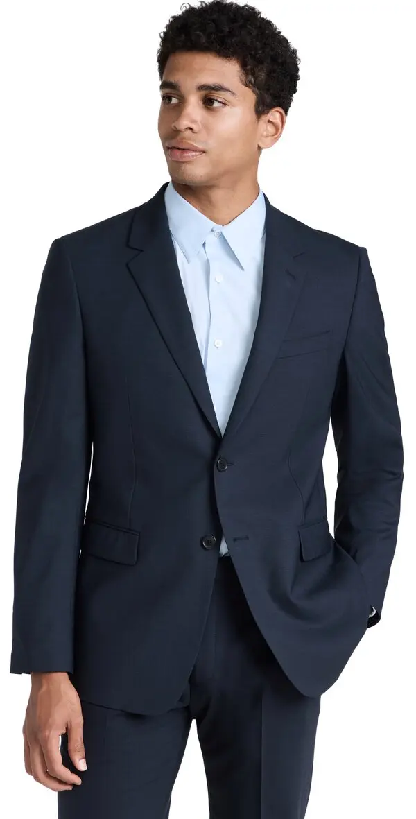 Theory Chambers Stretch Wool Blazer - Navy