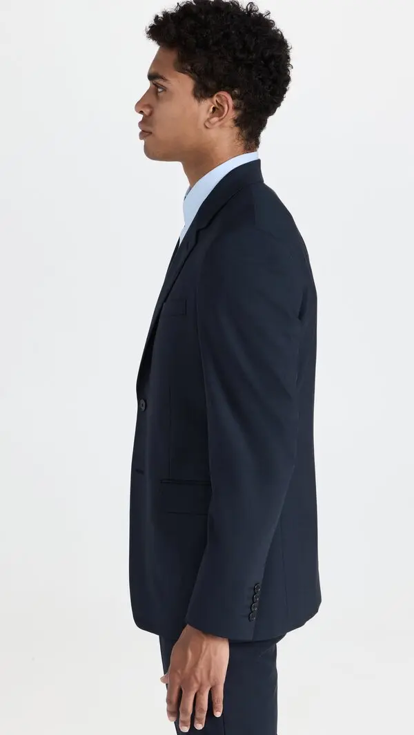 Theory Chambers Stretch Wool Blazer - Navy