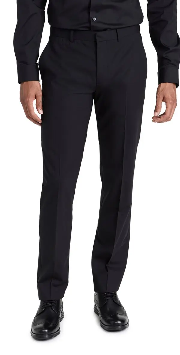 Theory Mayer Stretch Wool Pants - Black