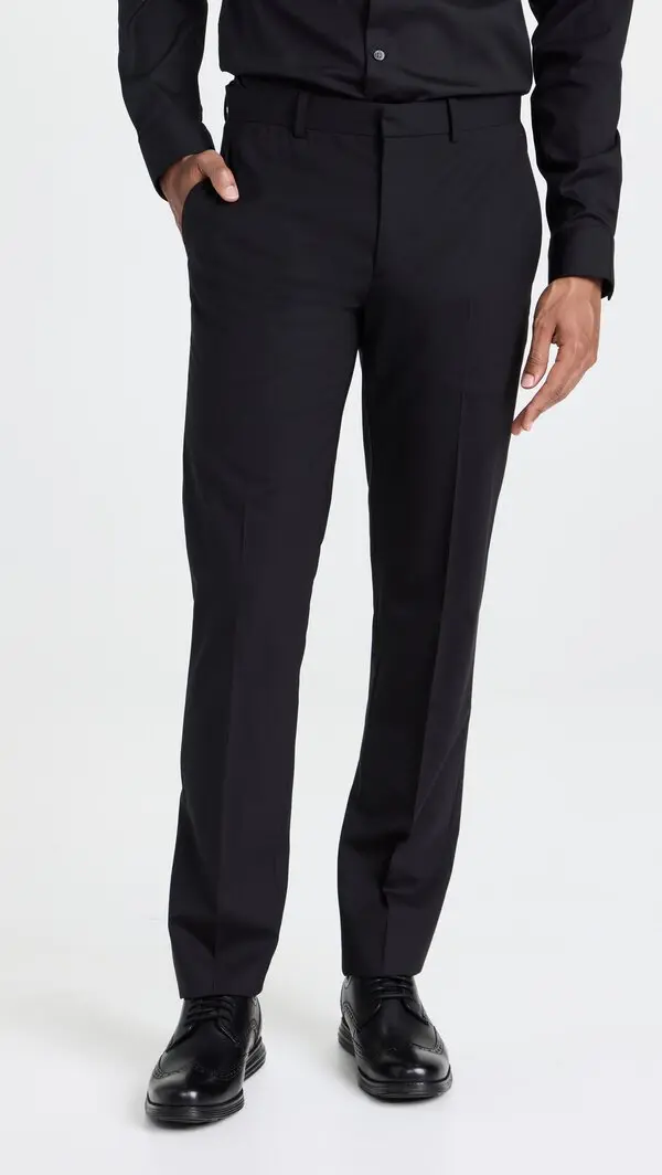 Theory Mayer Stretch Wool Pants - Black