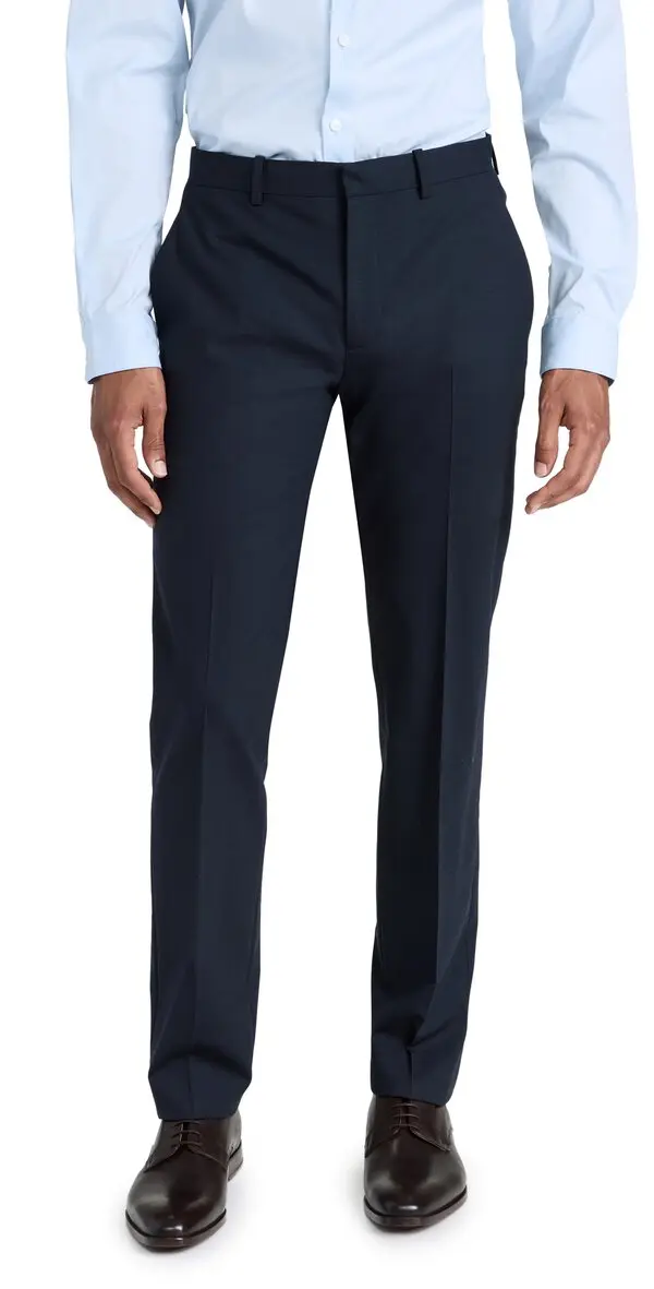 Theory Mayer Stretch Wool Pants - Navy