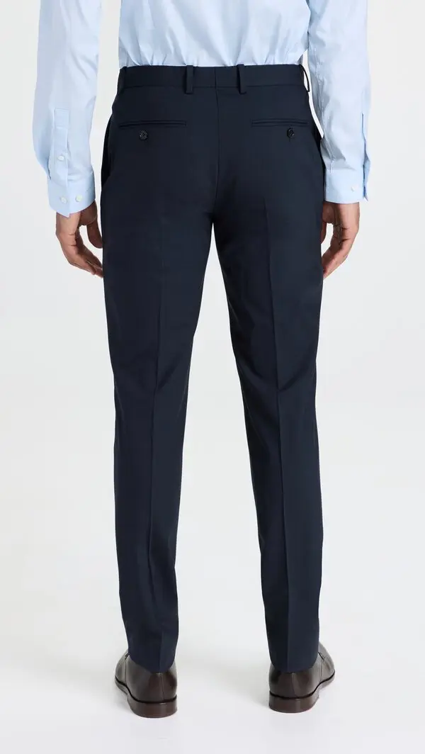 Theory Mayer Stretch Wool Pants - Navy