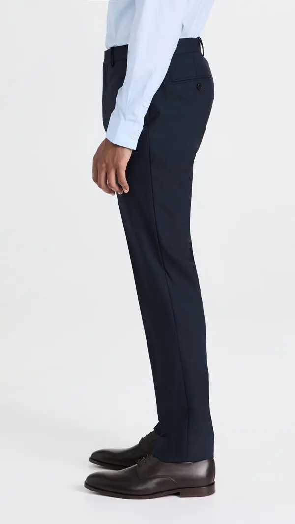 Theory Mayer Stretch Wool Pants - Navy