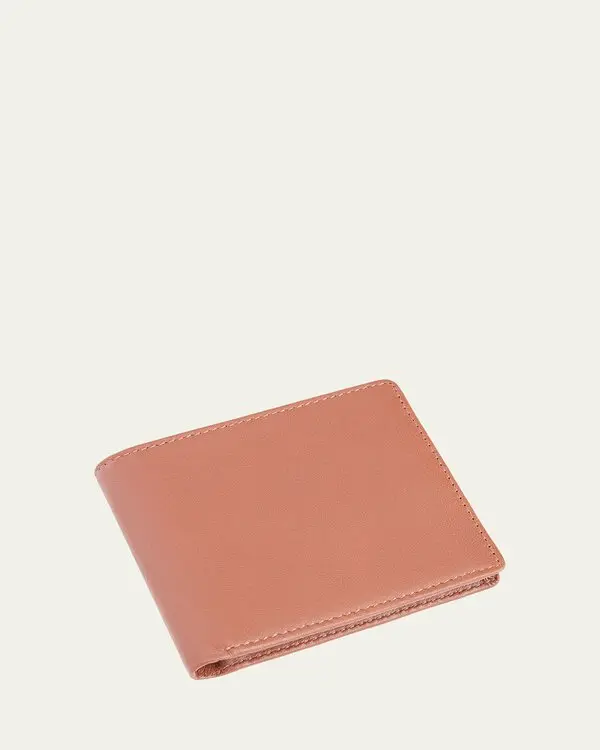 ROYCE NEW YORK Personalized Leather Rfid-blocking Trifold Wallet - Tan Pattern