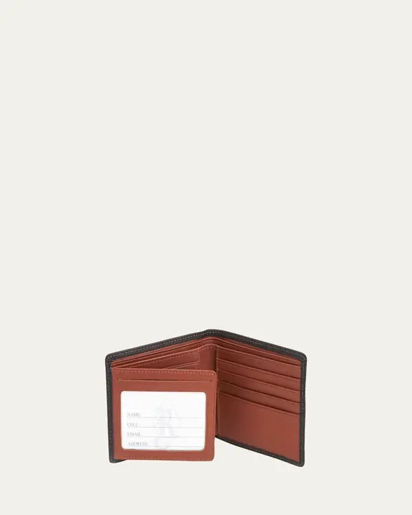 ROYCE NEW YORK Personalized Leather Rfid-blocking Trifold Wallet - Tan