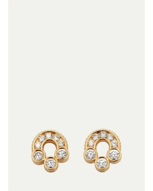 VILTIER Magnetic Diamond Stud Earrings In 18k Gold