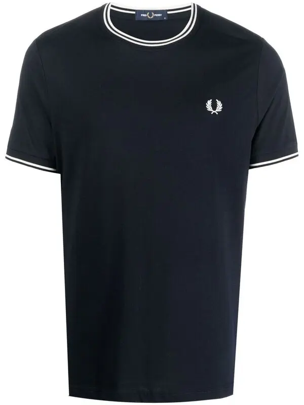 Fred Perry Logo-embroidered T-shirt - Blue