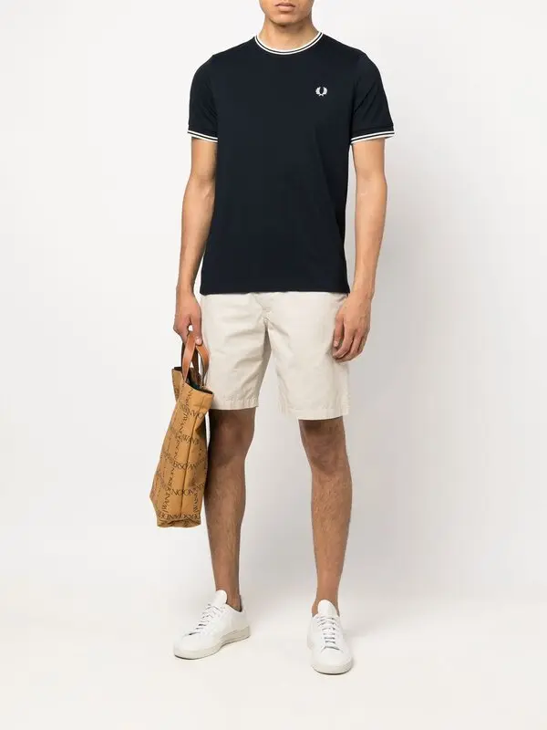 Fred Perry Logo-embroidered T-shirt - Blue
