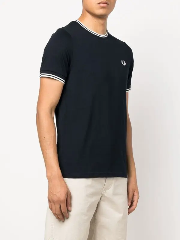 Fred Perry Logo-embroidered T-shirt - Blue