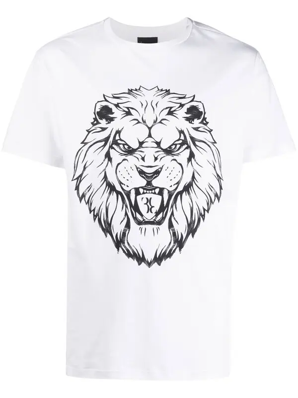 BILLIONAIRE Lion-print Short-sleeved T-shirt - White