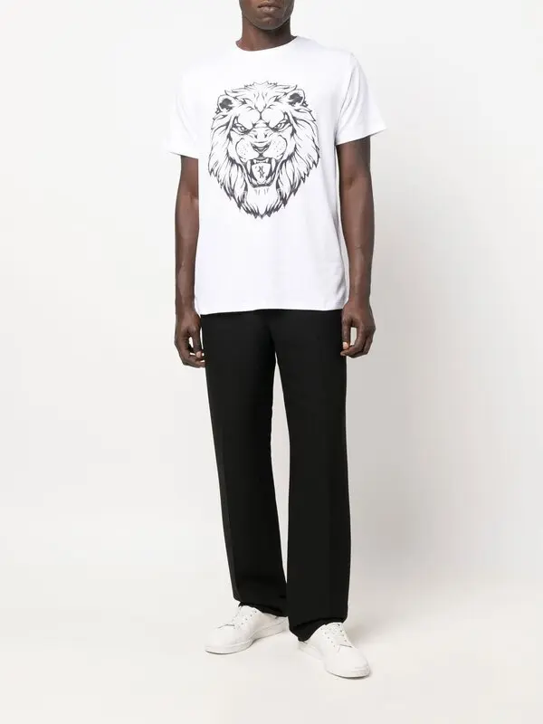 BILLIONAIRE Lion-print Short-sleeved T-shirt - White