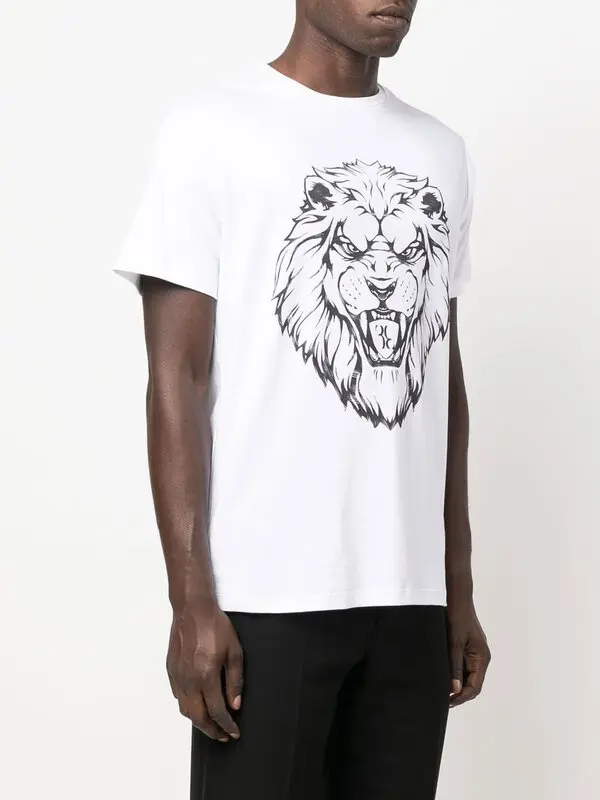 BILLIONAIRE Lion-print Short-sleeved T-shirt - White