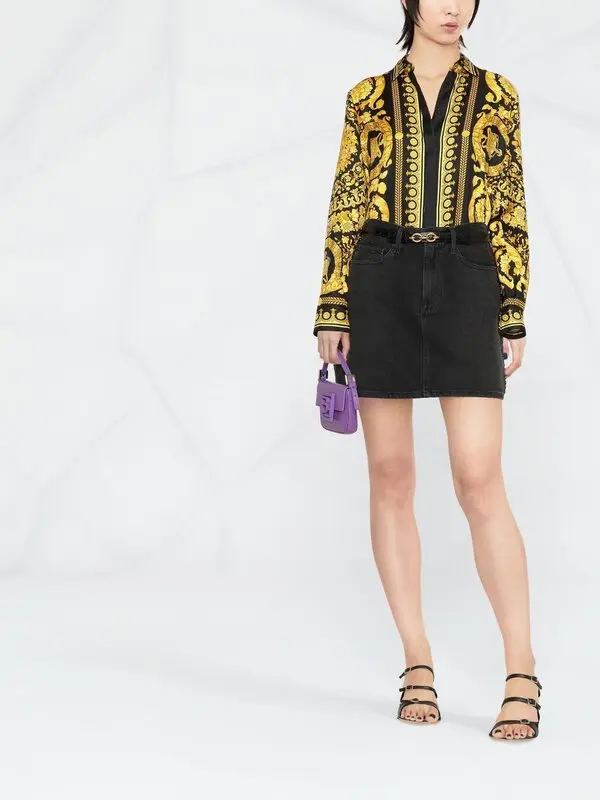 Versace Barocco Silk Shirt - Black