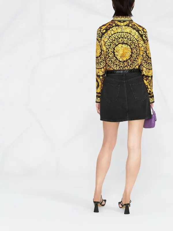 Versace Barocco Silk Shirt - Black