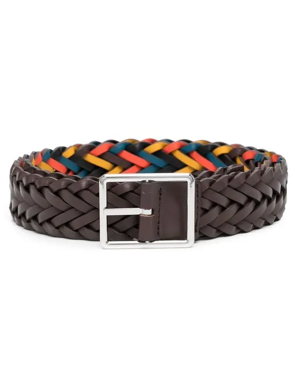 Paul Smith Reversible Braided Belt - Brown
