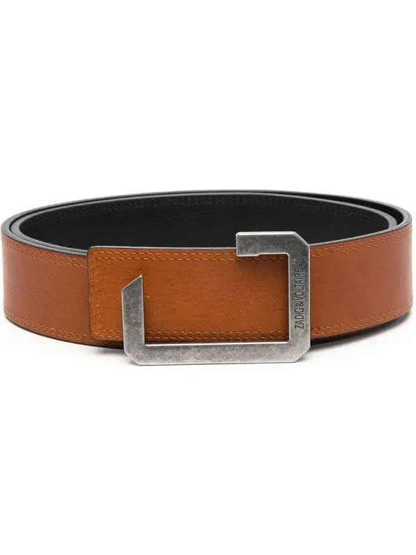 Zadig&Voltaire La Reversible Leather Belt - Brown