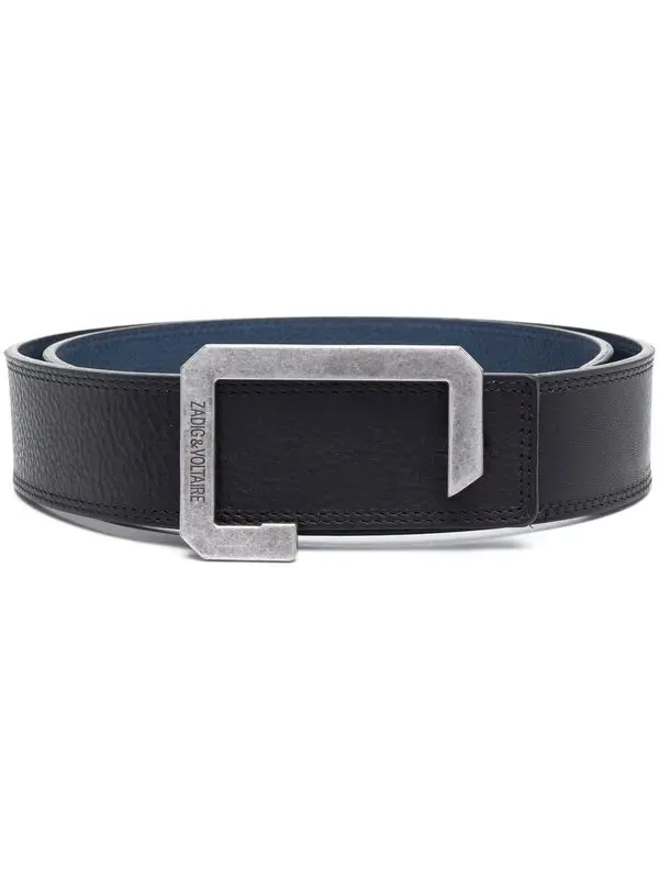 Zadig&Voltaire La Reversible Leather Belt - Black