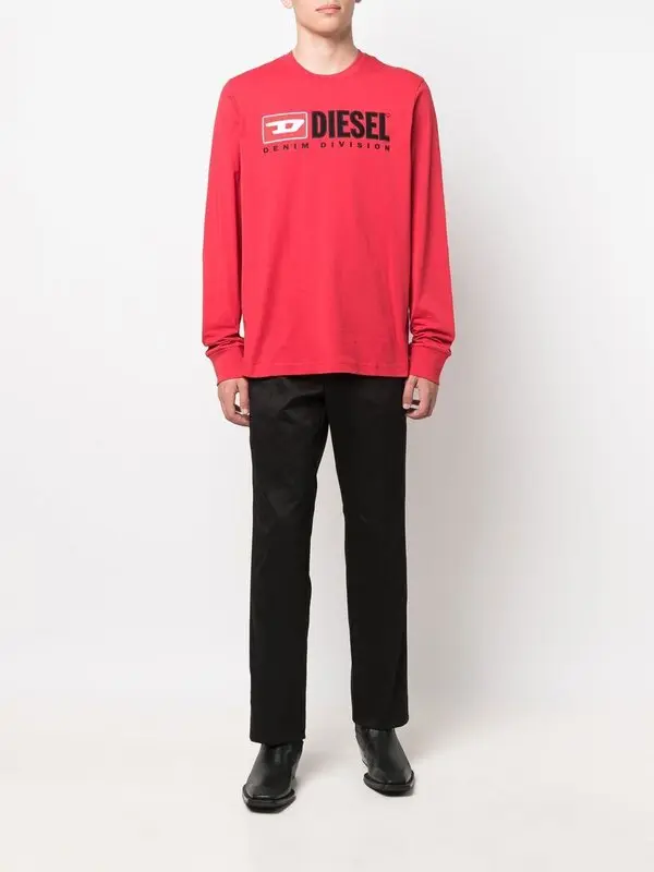 DIESEL® Logo-print Long-sleeve Sweatshirt