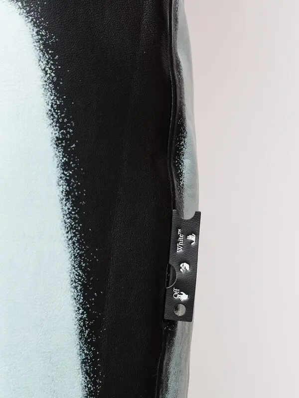 Off-White Graffiti Detail Mini Leather Skirt